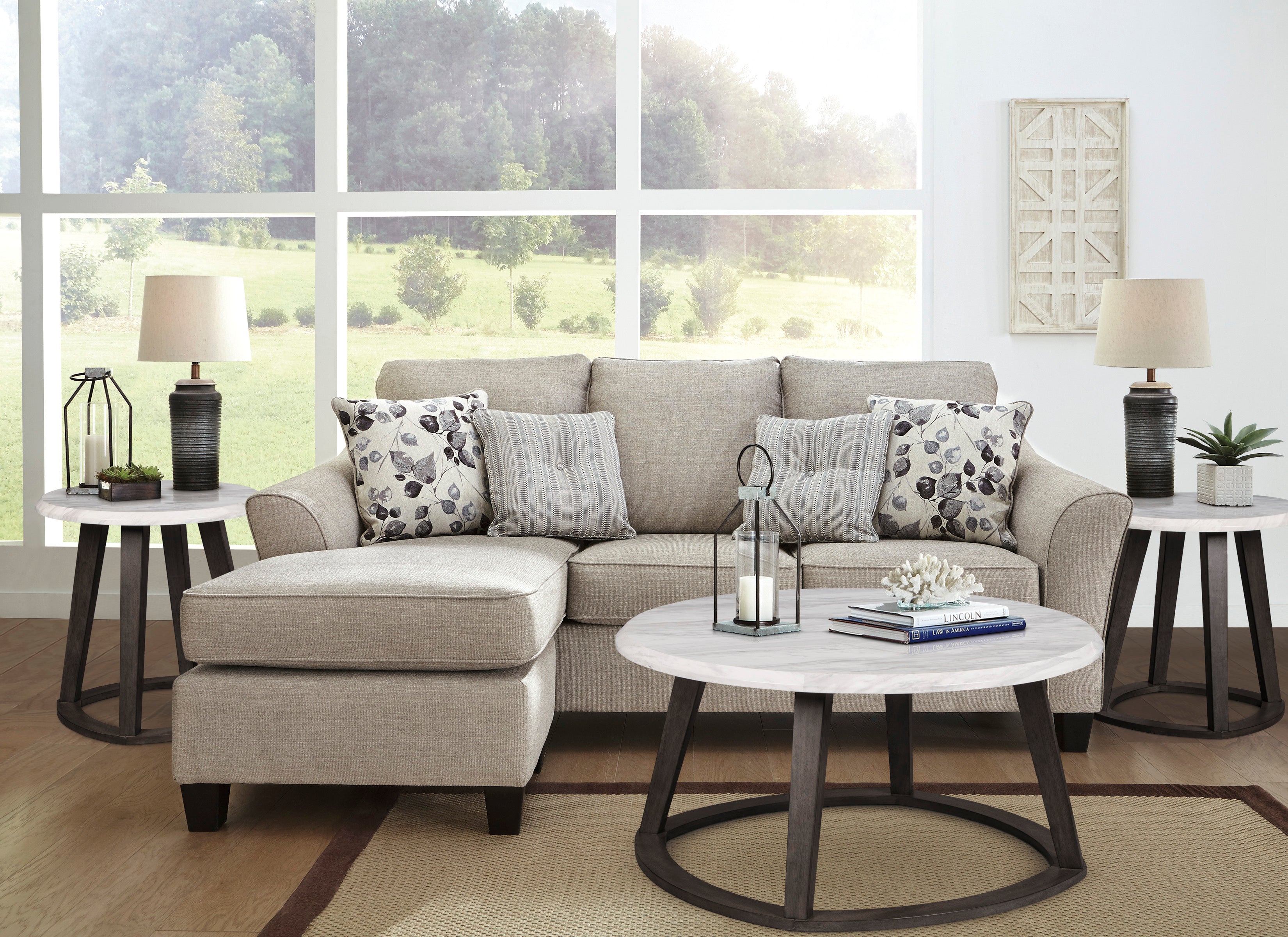 Ashley Furniture Abney Sofa Chaise Sleeper Contemporary ASHLEY Furnitu